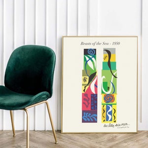 Matisse Beasts of the Sea, Matisse Cut Outs Poster, Matisse Exhibition ...