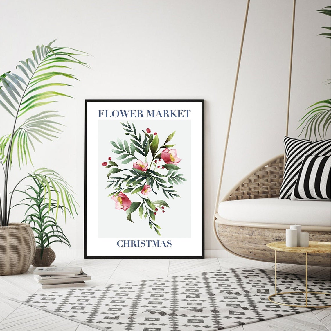 Flower Market Poster Flower Market Print Flower Wall Flower - Etsy