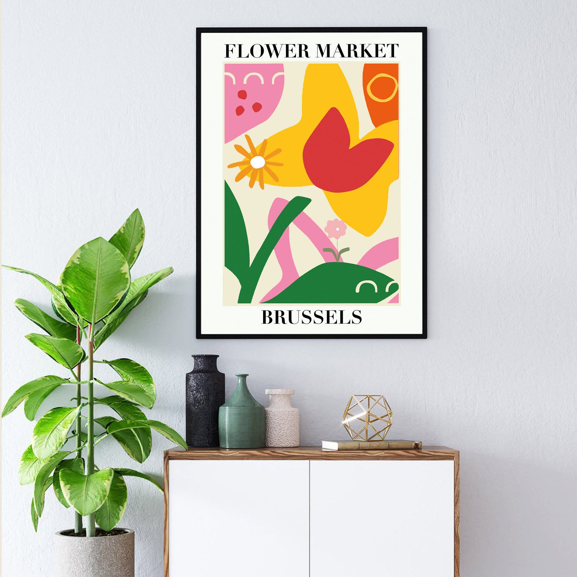 Flower Market Print Flower Shop Sign Florist Gift Flower | Etsy