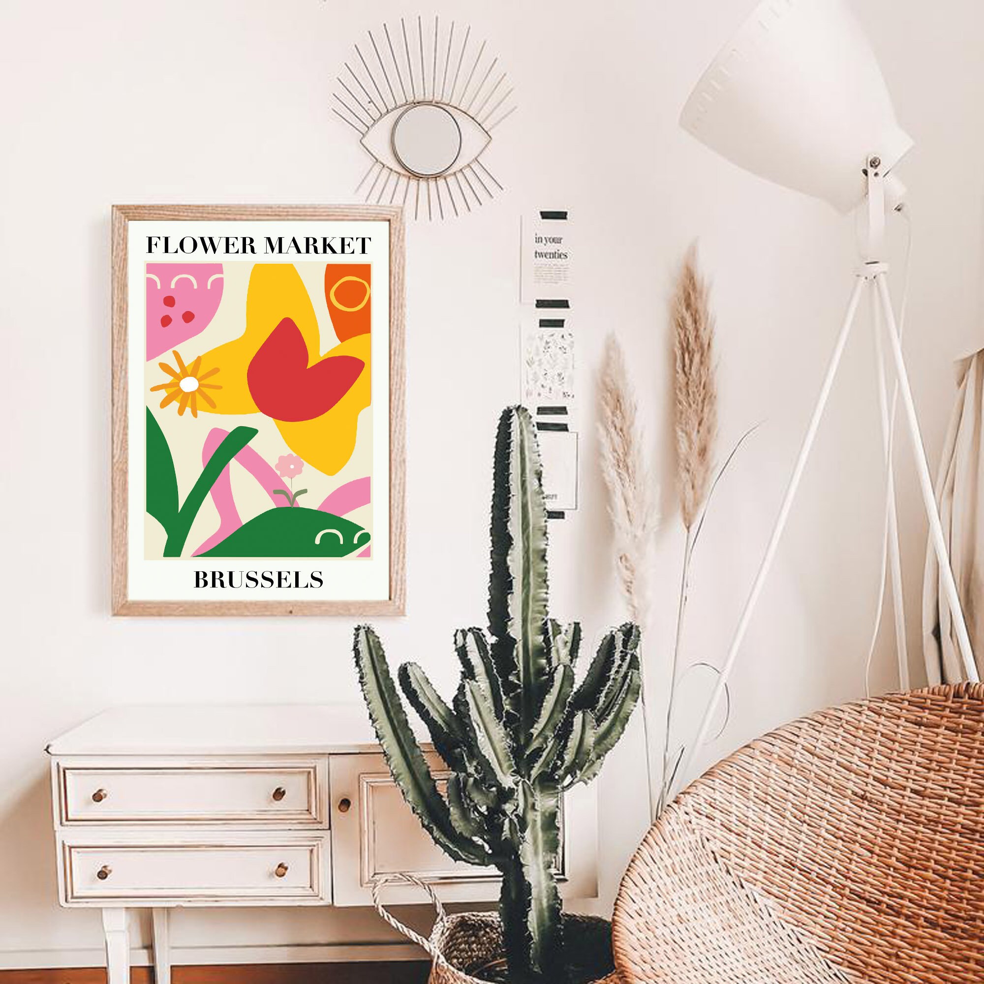 Flower Market Print Flower Shop Sign Florist Gift Flower | Etsy