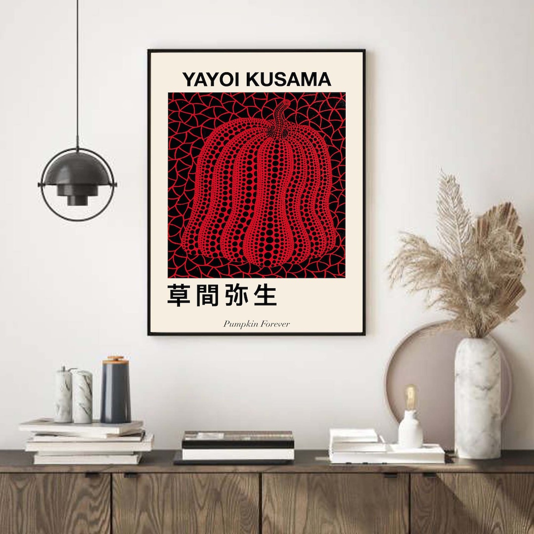 Yayoi Kusama Pumpkin, Yayoi Kusama Poster, Yayoi Kusama Print, Japanese ...