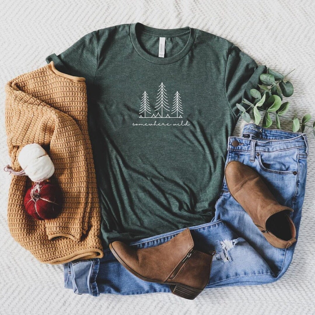 Camping Gift Shirt, Forest-themed Shirt, Tree Shirt, Wilderness, Pine ...