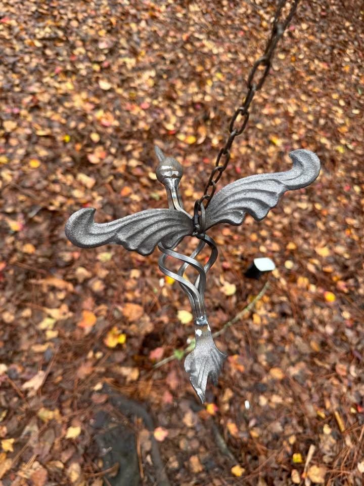 Yard Art, Cast Iron, Hummingbird, Hanging Decor, Outdoor Decor, Birds ...