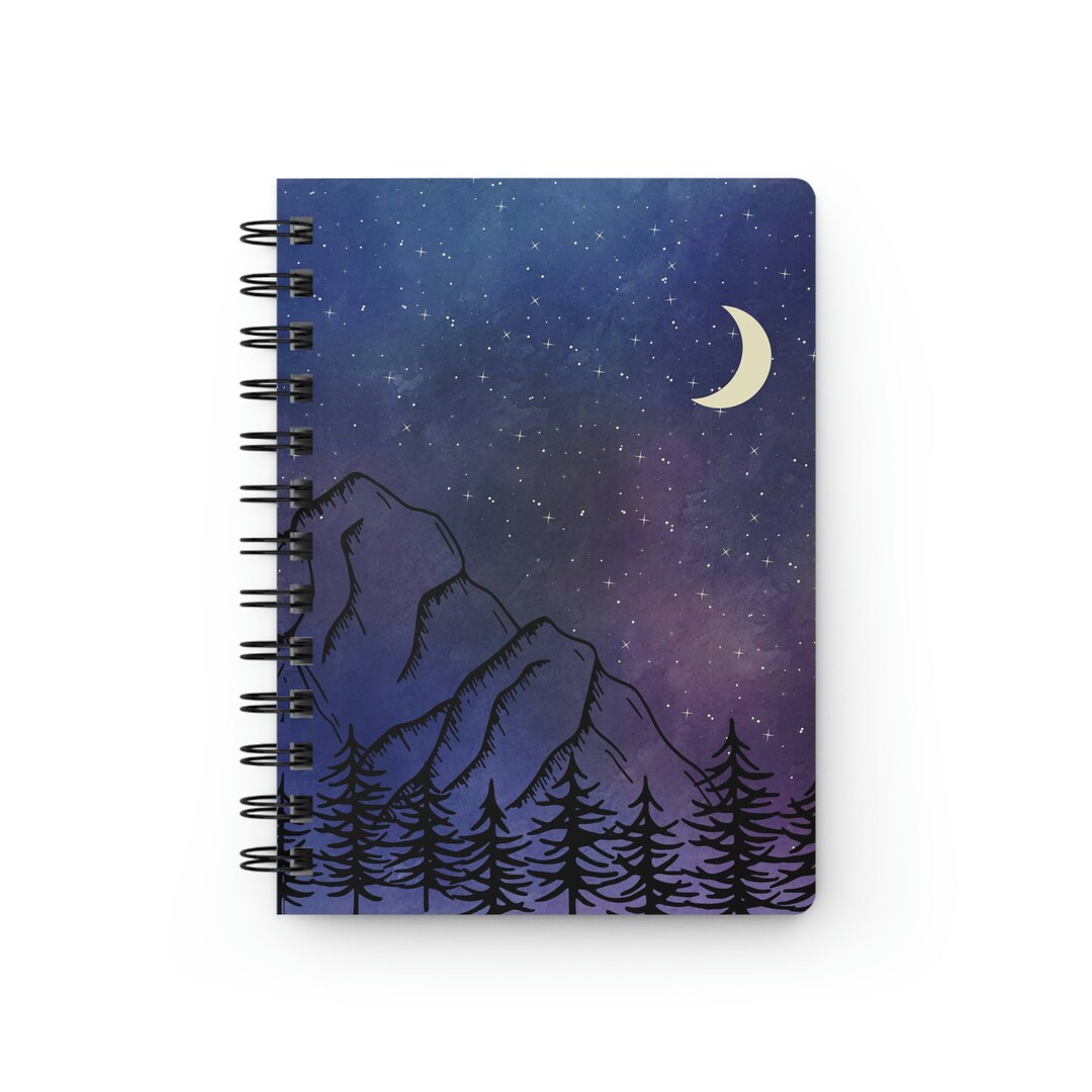 Night Sky Spiral Bound Journal - Etsy