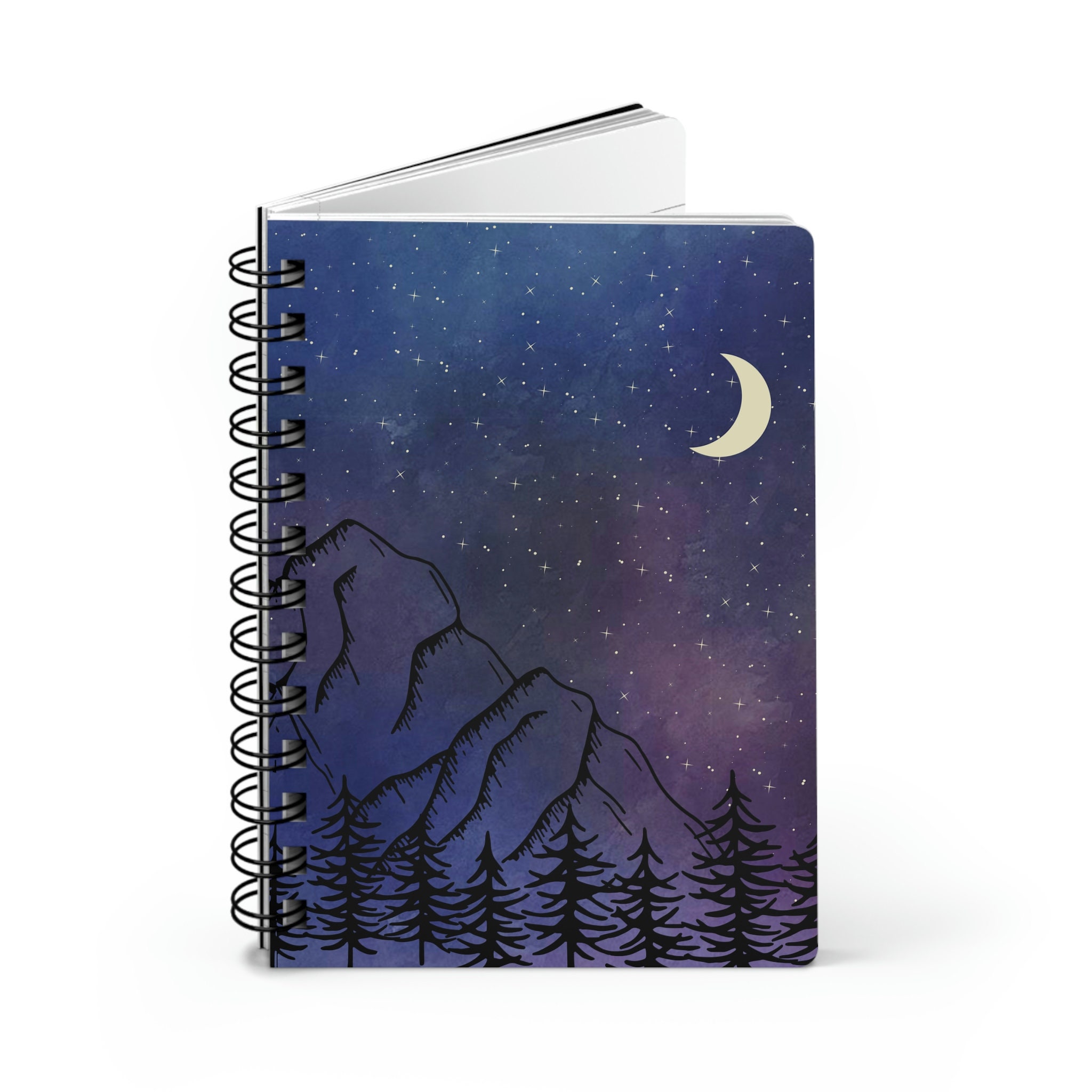 Night Sky Spiral Bound Journal - Etsy