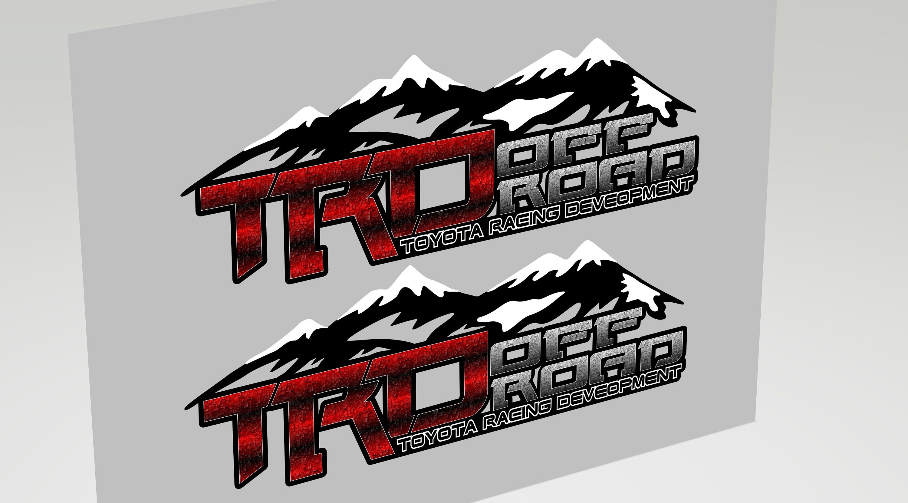 TRD Off Road SNOW Mountain Decals Stickers Truck Side Bed OEM | Etsy