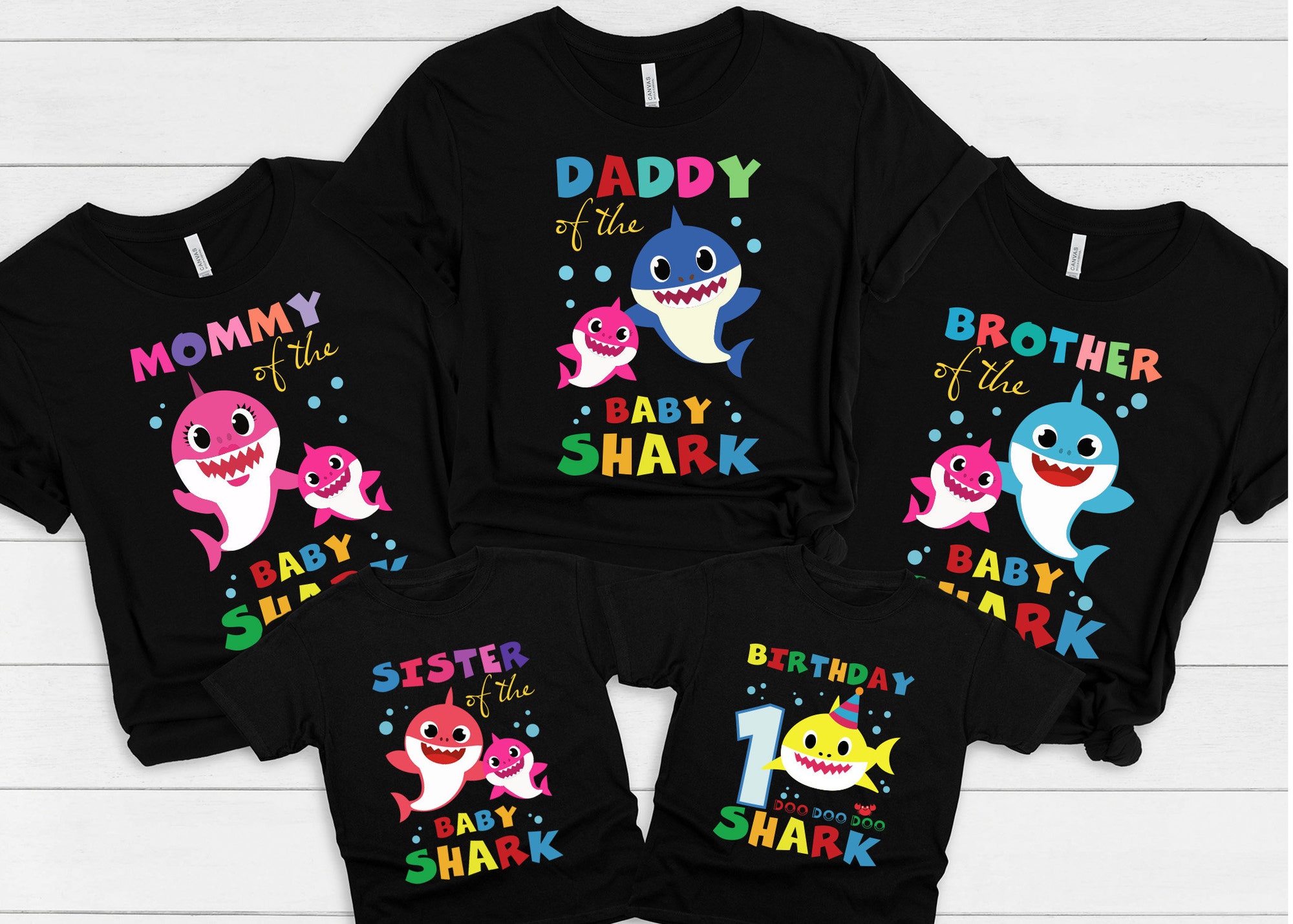 Custom Family Baby Shark Birthday Shirts, Baby Shark Matching Shirt