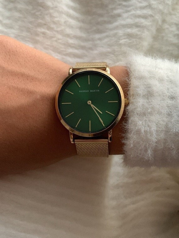 Elegant Ladies' Watch Gold-green Watch Women's - Etsy UK