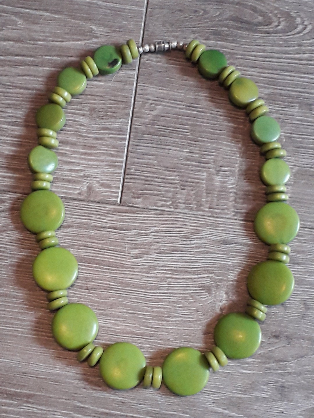 Hand Made Peruvian Tagua Nut 18" Button Necklace - Etsy