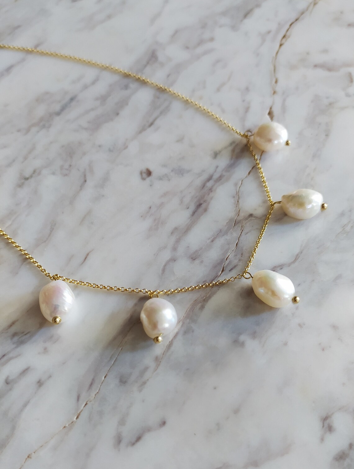 Magique / Baroque Pearl Necklace / Bridal Wedding Necklace / - Etsy