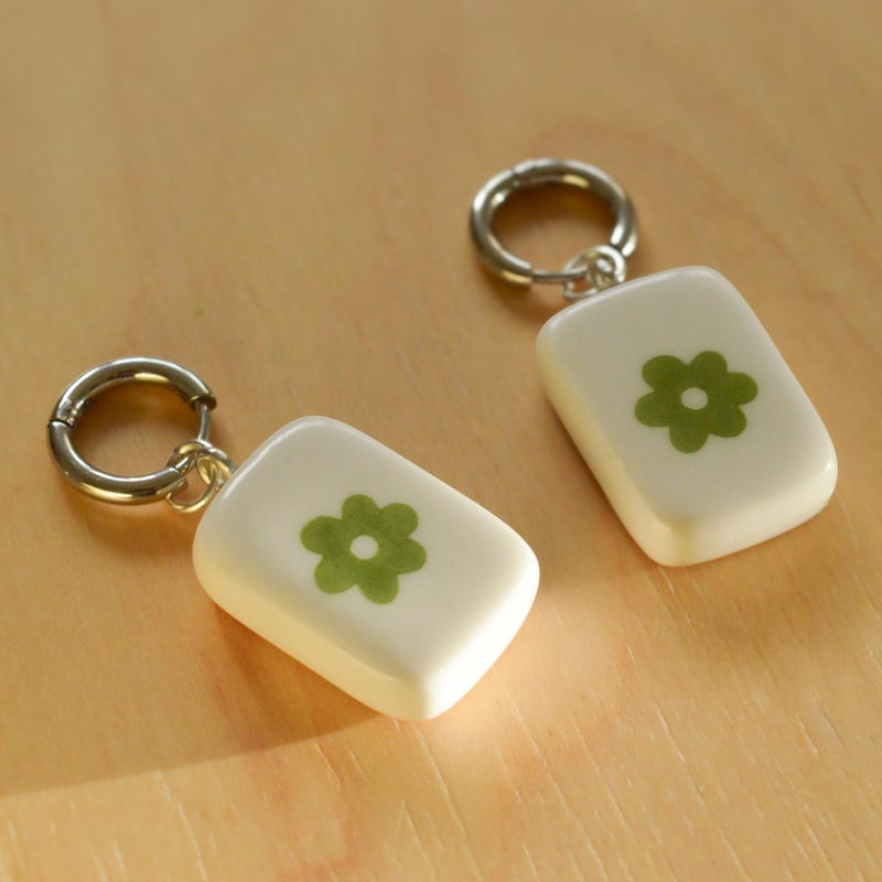 Ceramic Daisy Charms - Etsy UK