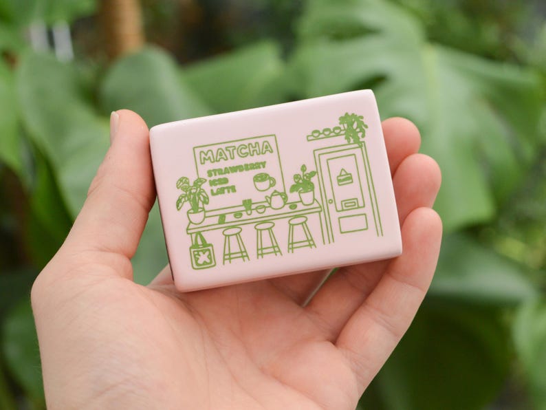 Strawberry Matcha Match Box | Pink and Green | Aesthetic Room Decor ...