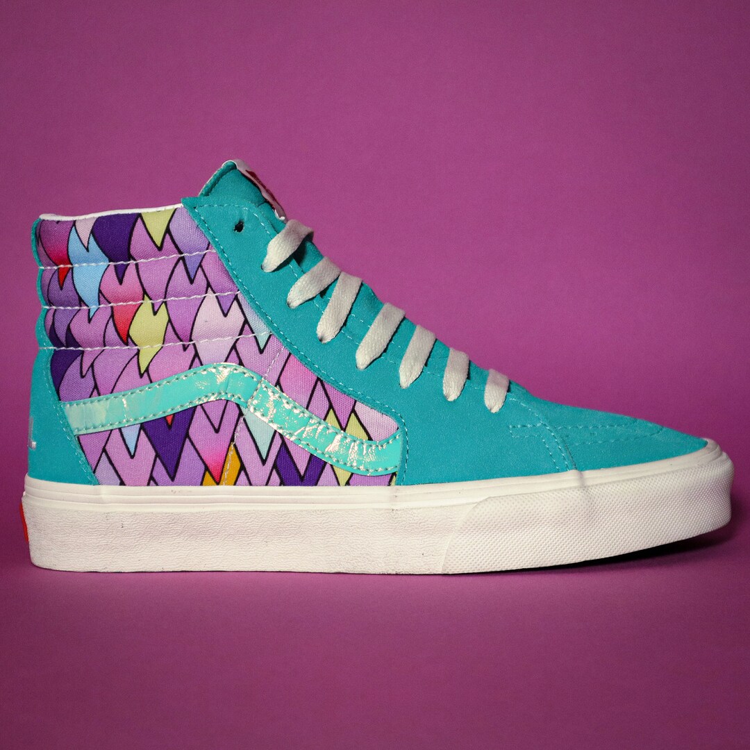 Ynohabialuz Turquoise Customs High-top Sneakers - Etsy