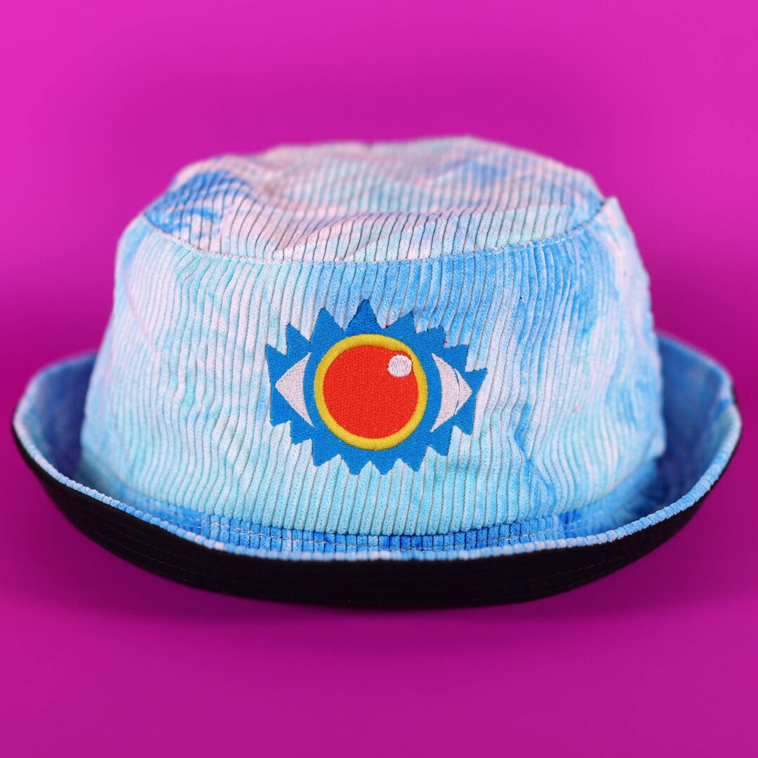 Blue Tie Dye Corduroy Bucket Eye Hat - Etsy