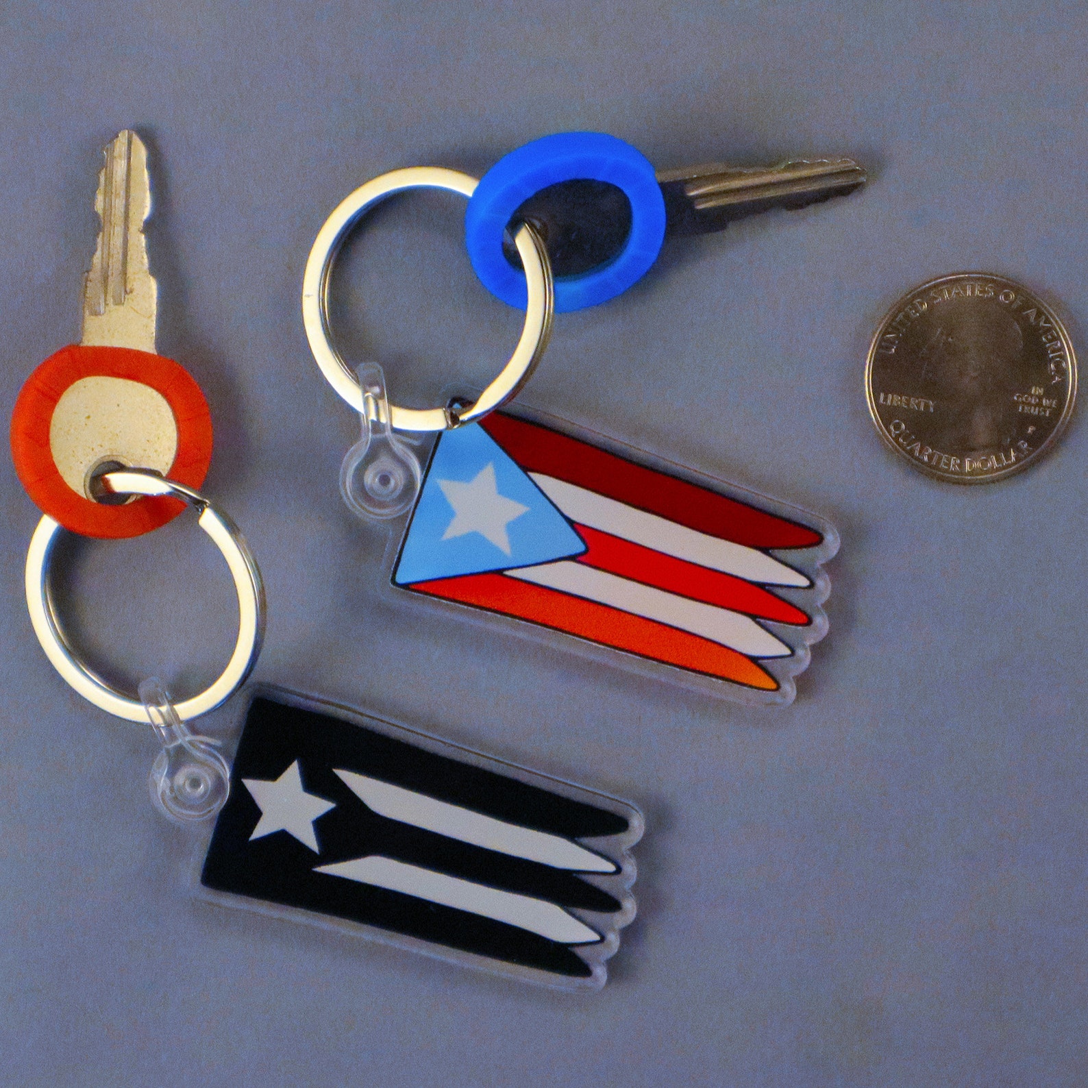 2-pack PR Flag Keychain - Etsy