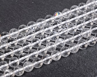 Natural Clear Quartz Crystal Beads - Etsy