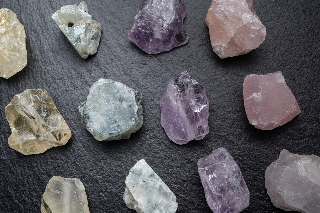 Natural Raw Chunky Crystal Nugget Beads, Untreated Ore Beads, Statement ...