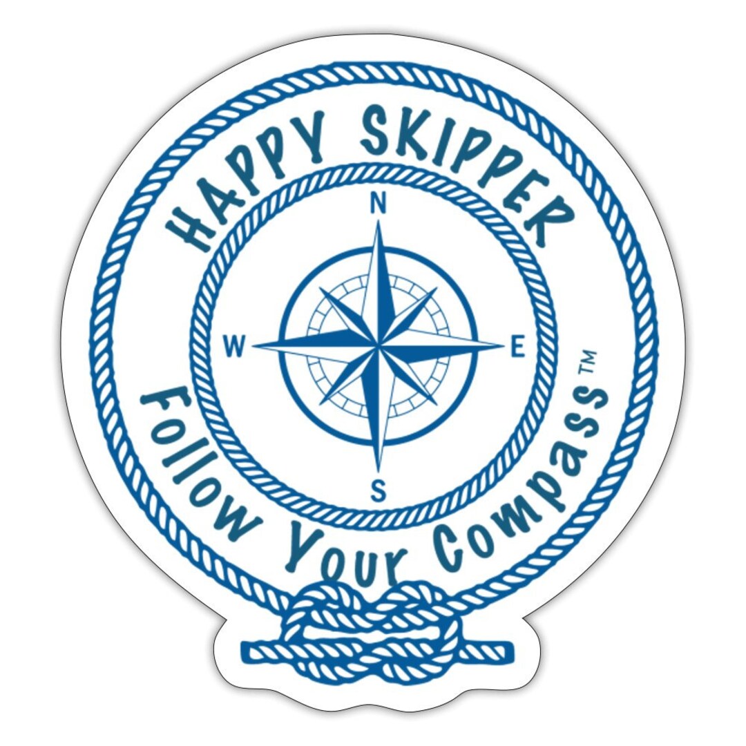 Happy Skipper Blue Rope Logo Sticker - Etsy