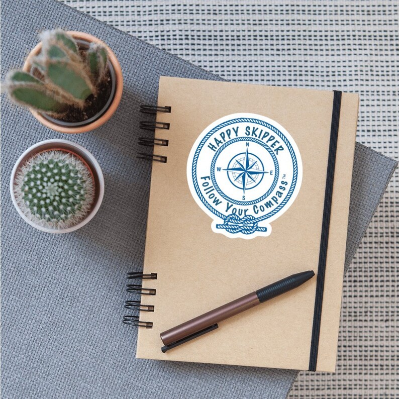 Happy Skipper Blue Rope Logo Sticker - Etsy