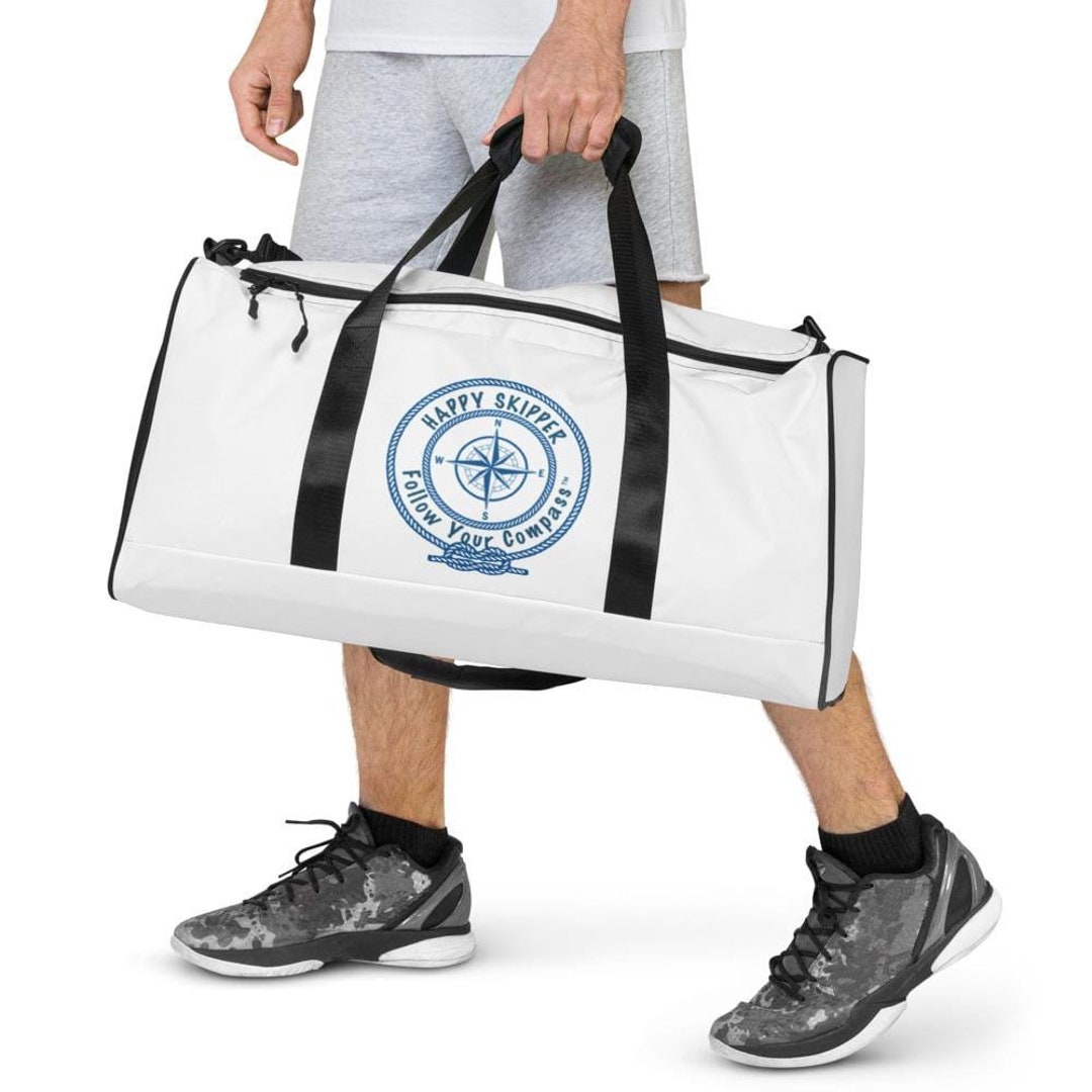 Happy Skipper™ Logo White Duffle Bag - Etsy