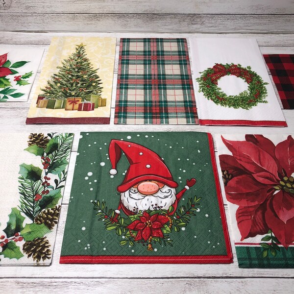 Christmas Napkin Bundle - Etsy