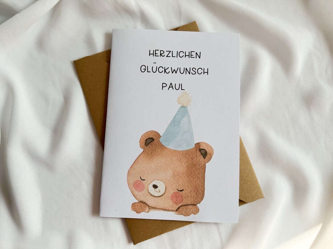 Personalized Birthday Card Children Gift Card Birthday Children's ...