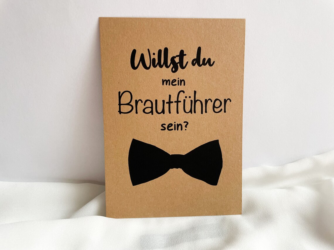 Nachhaltige Postkarte aus Kraftpapier willst du mein - Etsy.de