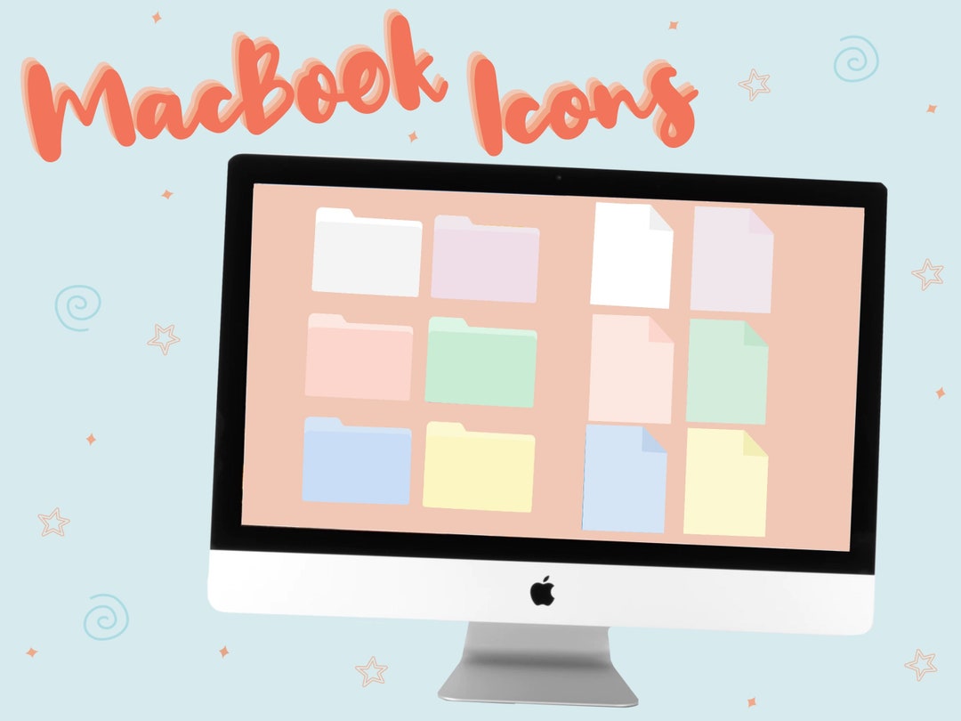 MacBook Desktop Folder Icons Pastel for Macos - Etsy