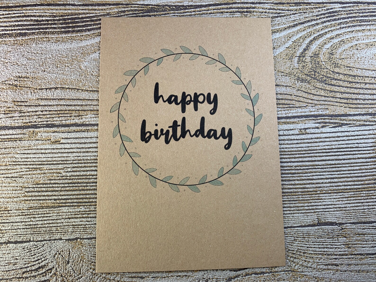 Nachhaltige Postkarte aus Kraftpapier zum Geburtstag | Etsy