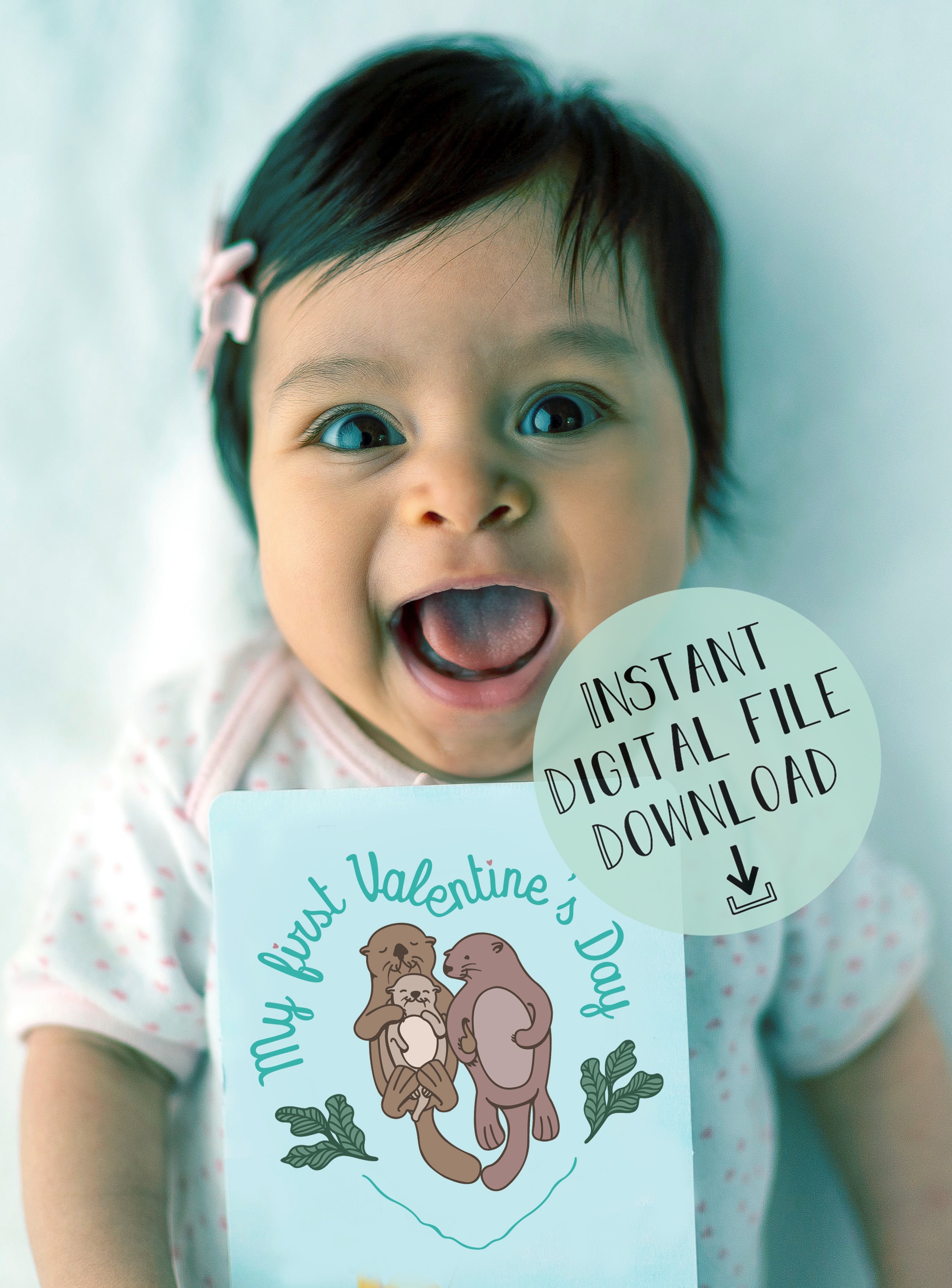 My First Valentine s Day Our Family s First Valentine s Cute Otter Svg my-first-valentine-s-day-our-family-s-first-valentine-s-cute-otter-svg
