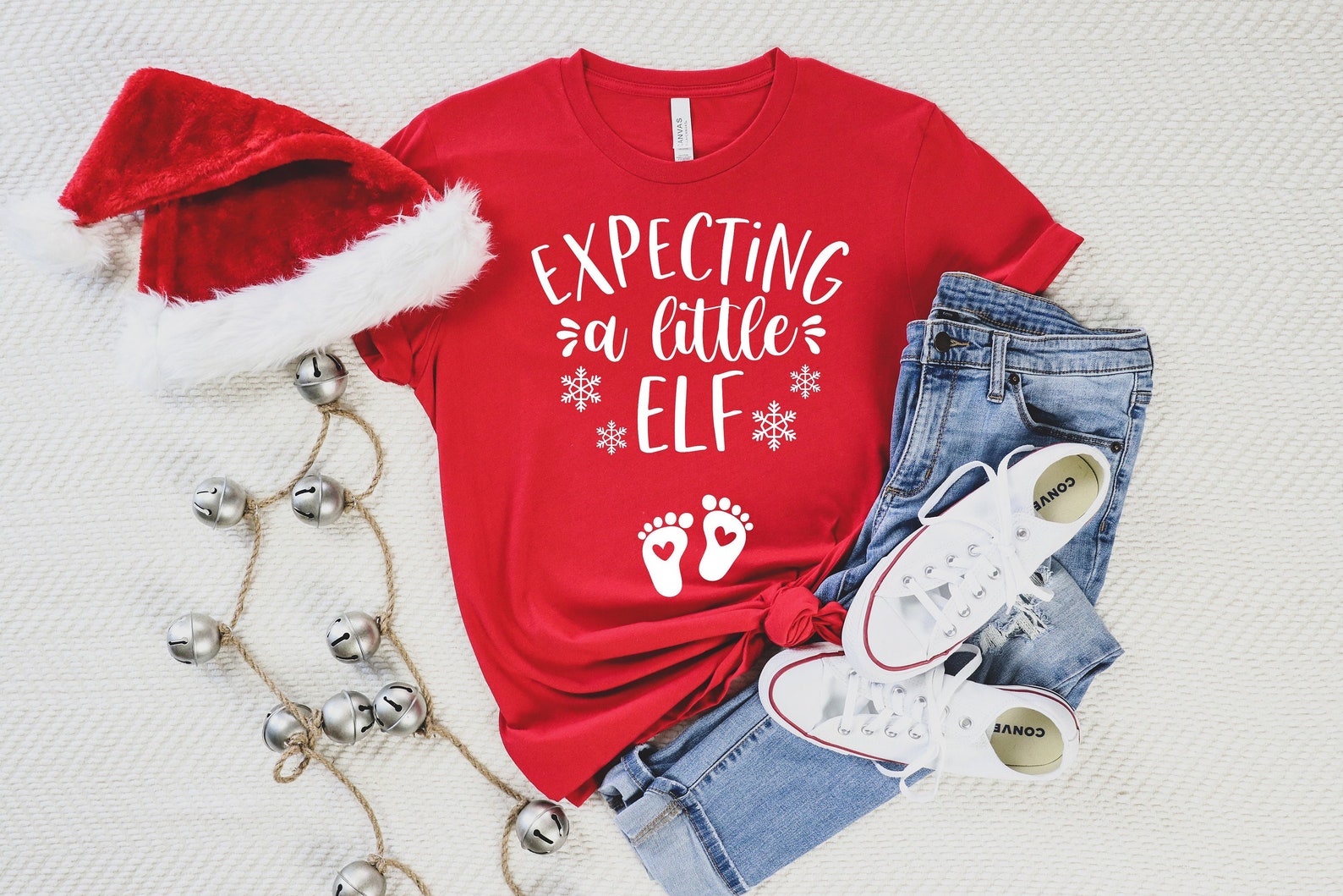 Expecting A Little Elf- Christmas Pregnancy Shirt - Baby Reveal ...