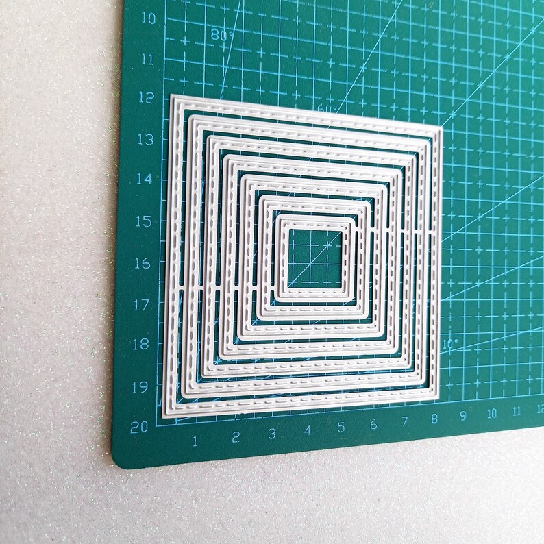 Square Cutting Dies Nesting Square Dies 7 Piece Square Die | Etsy