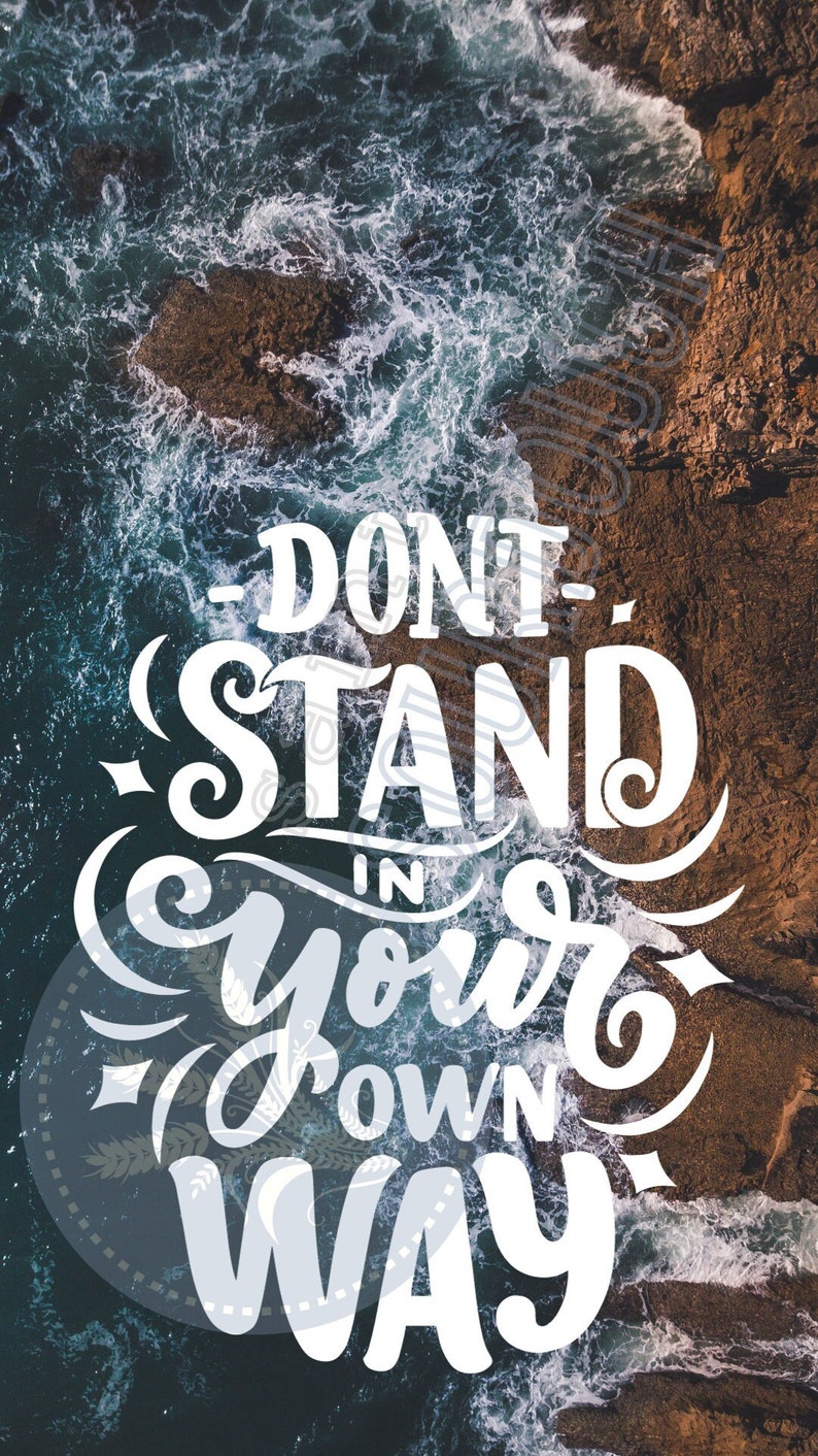 Motivational iPhone Wallpaper Quote Saying Screen Digital Downloadable ...