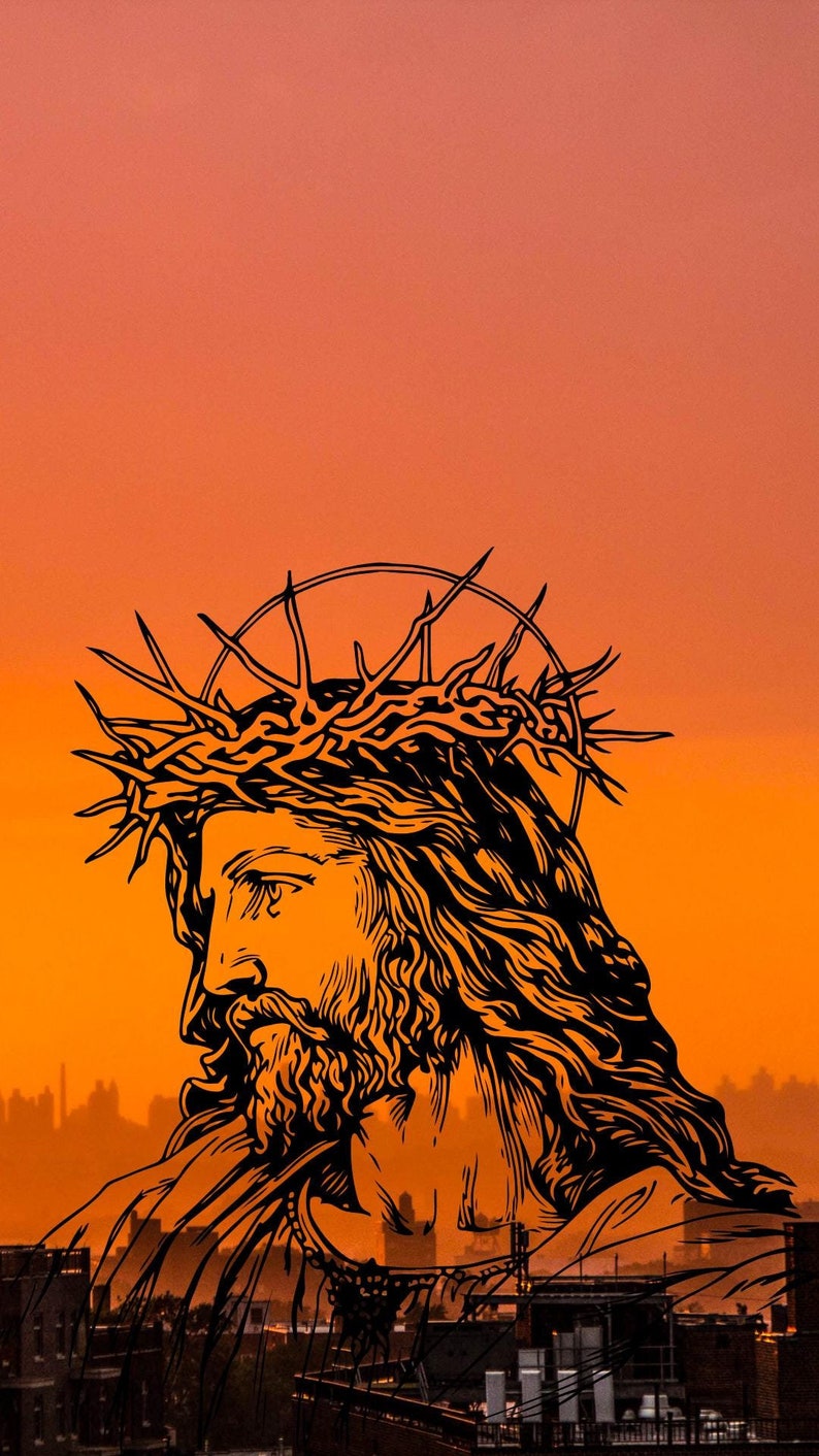 Jesus Phone Wallpaper Christian Minimalist Digital Download Christ in ...
