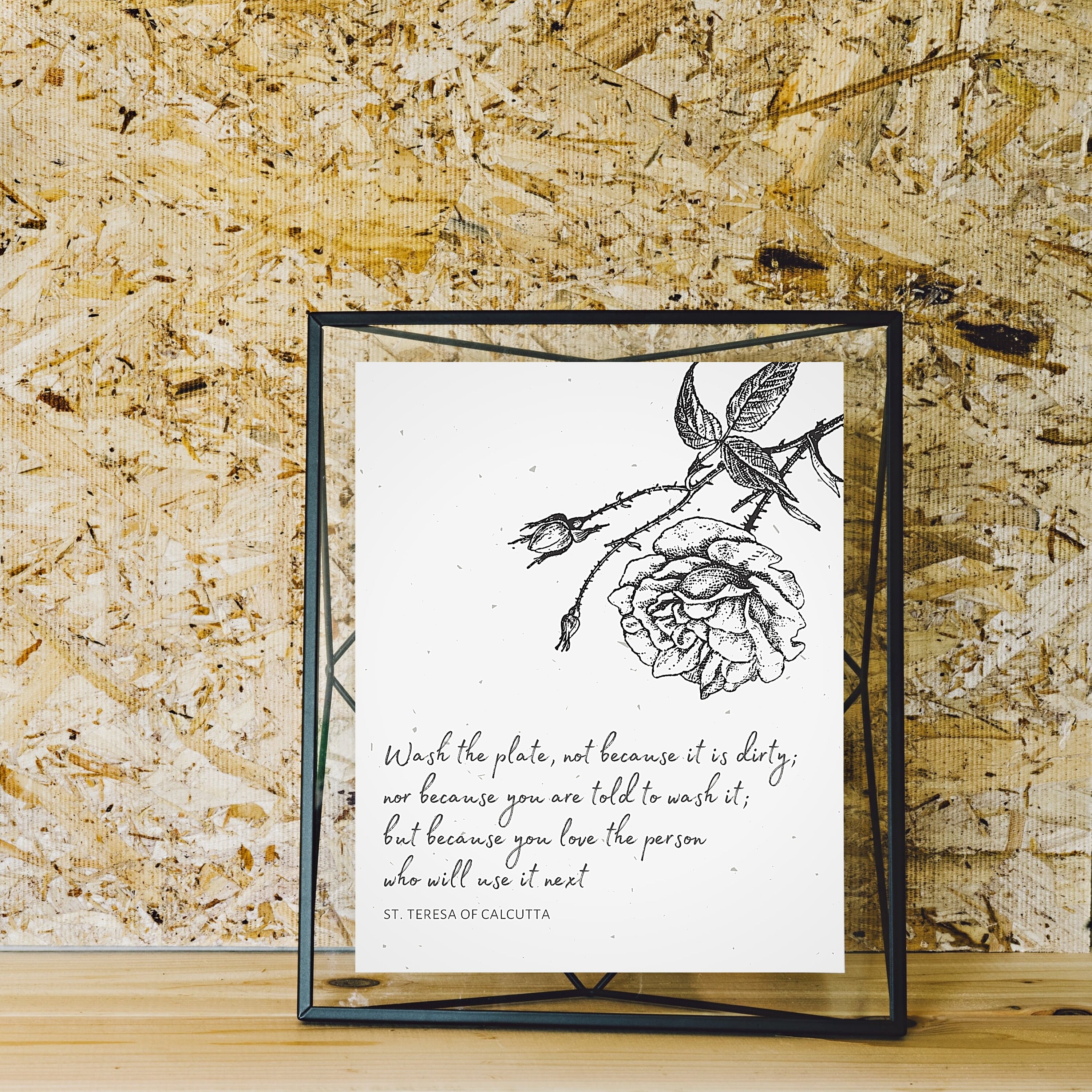 Wash the Plate 8x10 Digital Print - Kitchen Decor, Catholic Saint ...