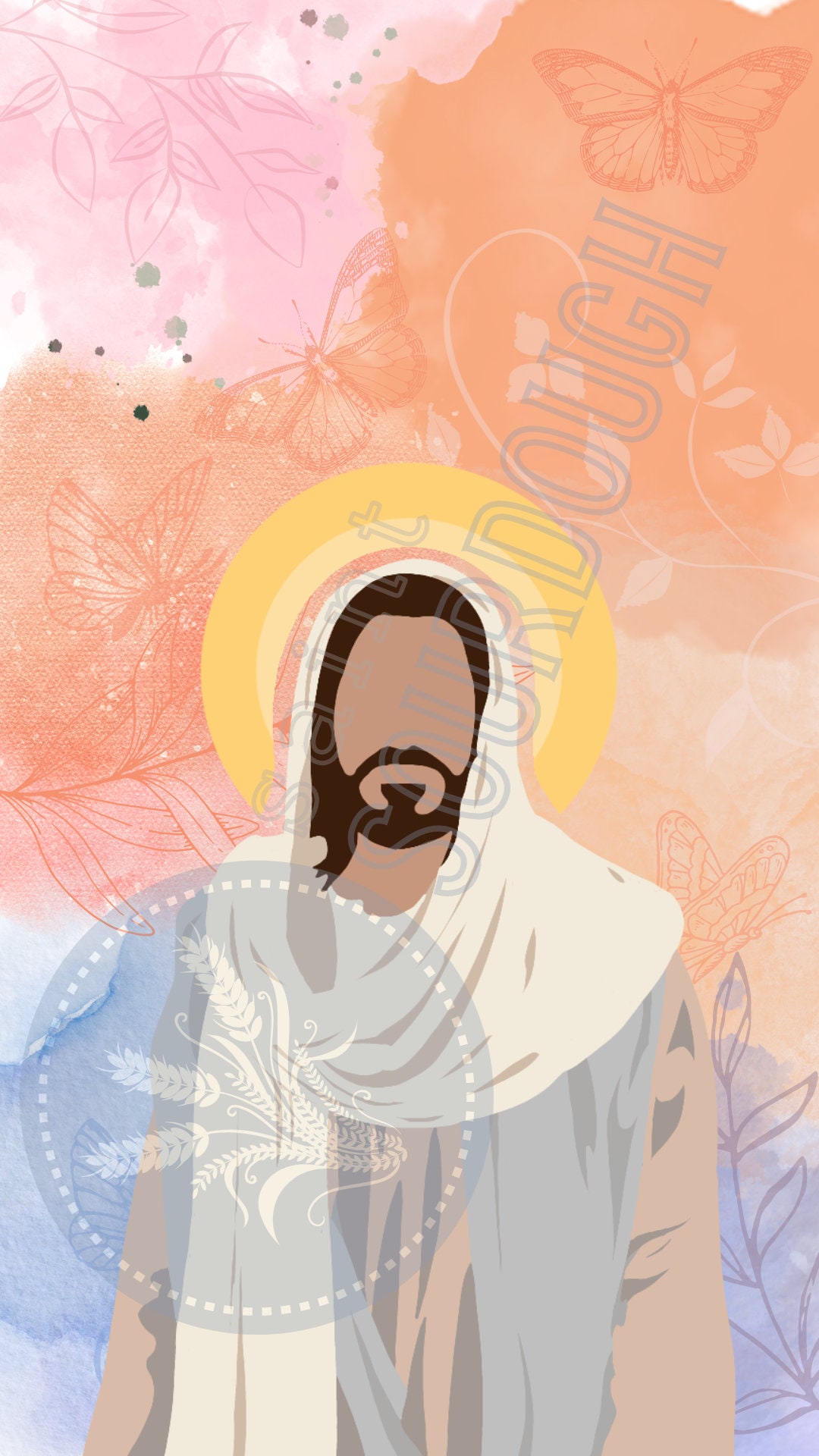 Jesus Phone Wallpaper Christian Minimalist Digital Download Gen Z Feminine Cute Girly Butterflies Floral Pastel Etsy UK