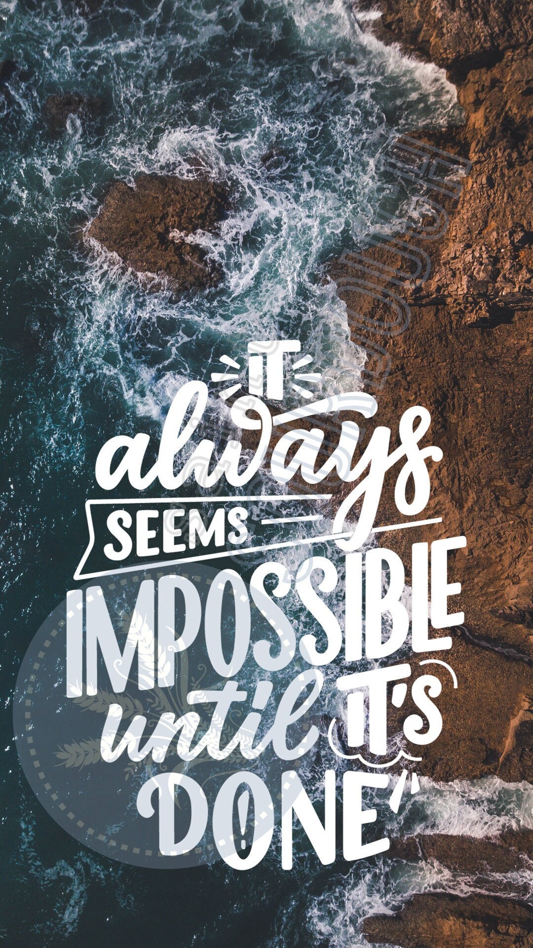 Motivational iPhone Wallpaper Quote Saying Screen Digital Downloadable ...