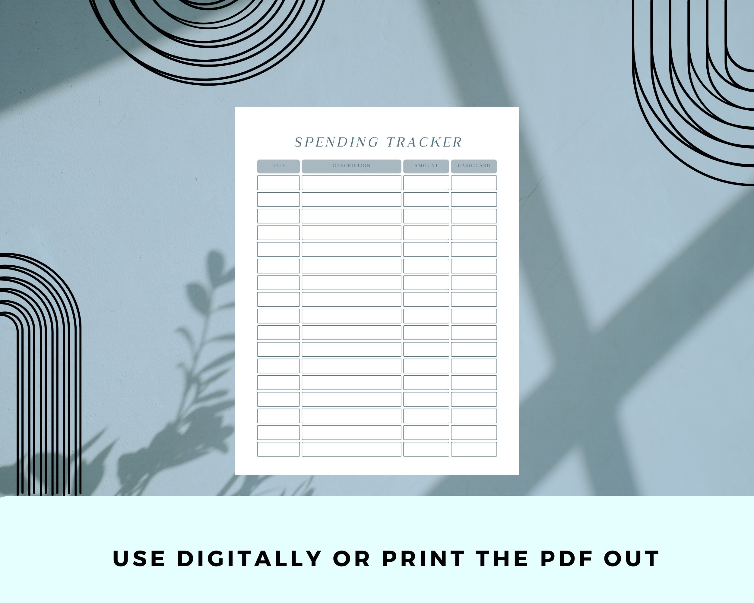 Spending Tracker Printable Expense Tracker Budget Template - Etsy