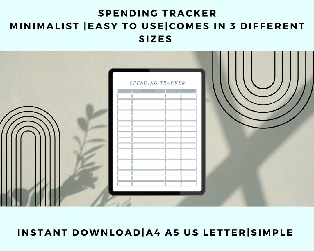 Spending Tracker Printable Expense Tracker Budget Template - Etsy