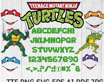 Ninja font svg | Etsy