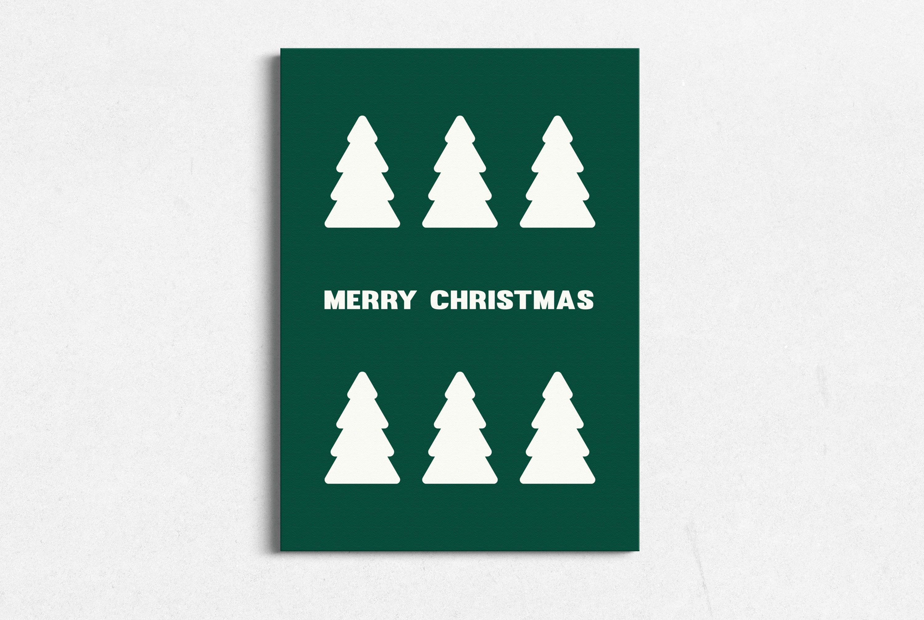 11 Printable Simple Merry Tree Card Green Red Christmas - Etsy