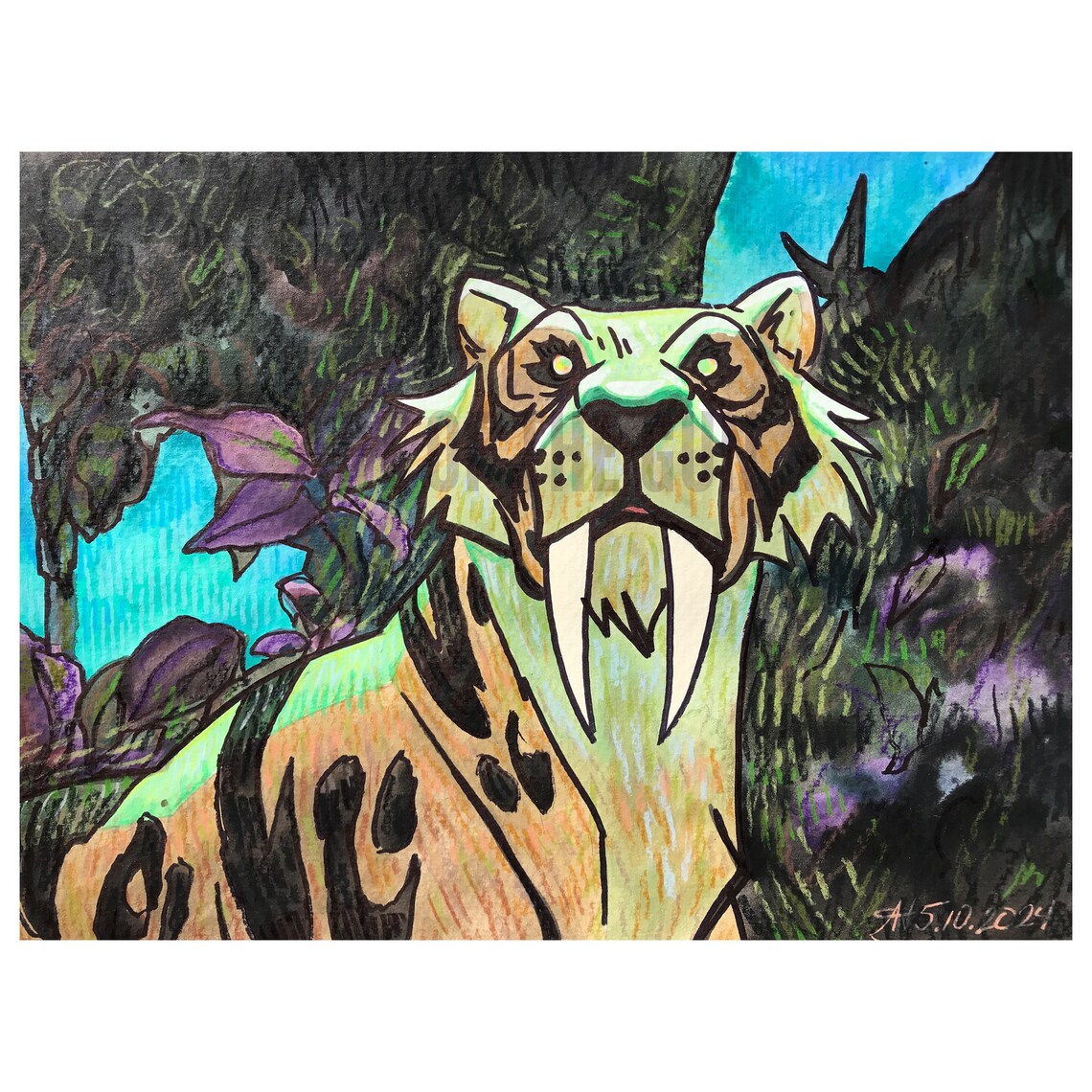 Smilodon Sabertooth Tiger Vs Night Feeder Inspired by Genndy ...