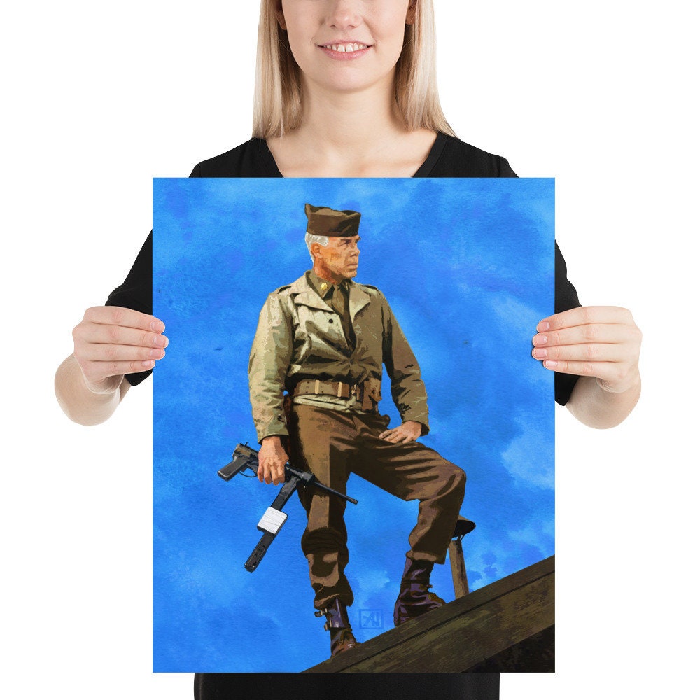 Major John Reisman - the Dirty Dozen | M3 Grease Gun Military Movie Art ...