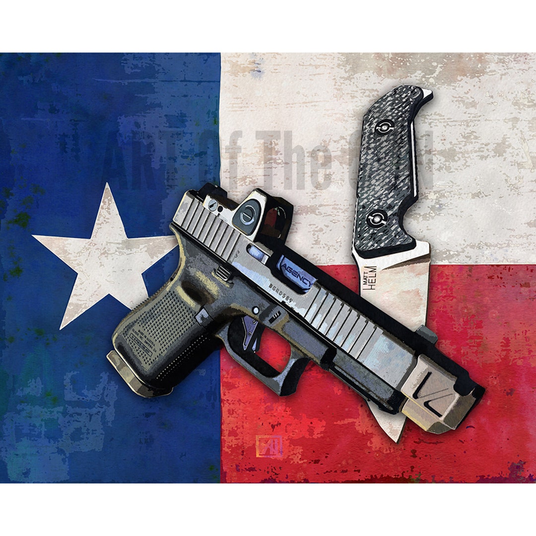 Art of the Gun - Texas Independence Day Art Print | Texas Flag Art ...