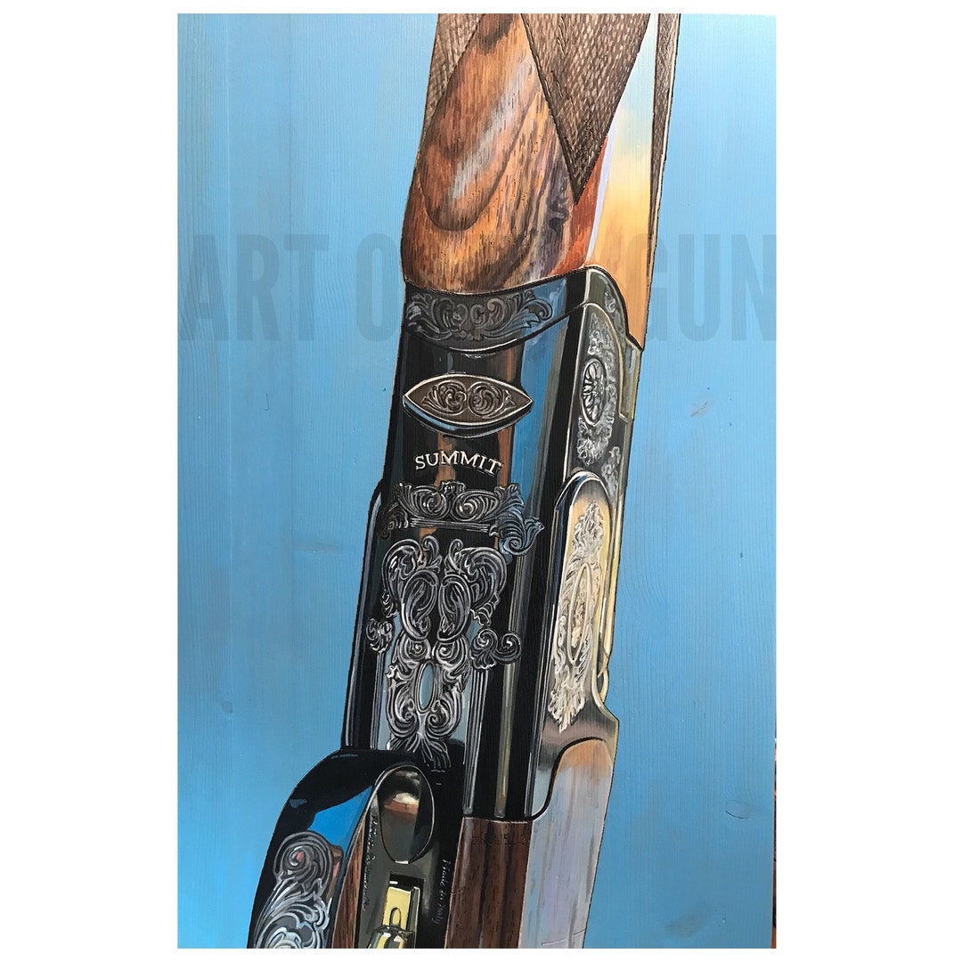 Caesar Guerini Summit Trap Shotgun Painting | Gun Art | Shotgun | Trap ...