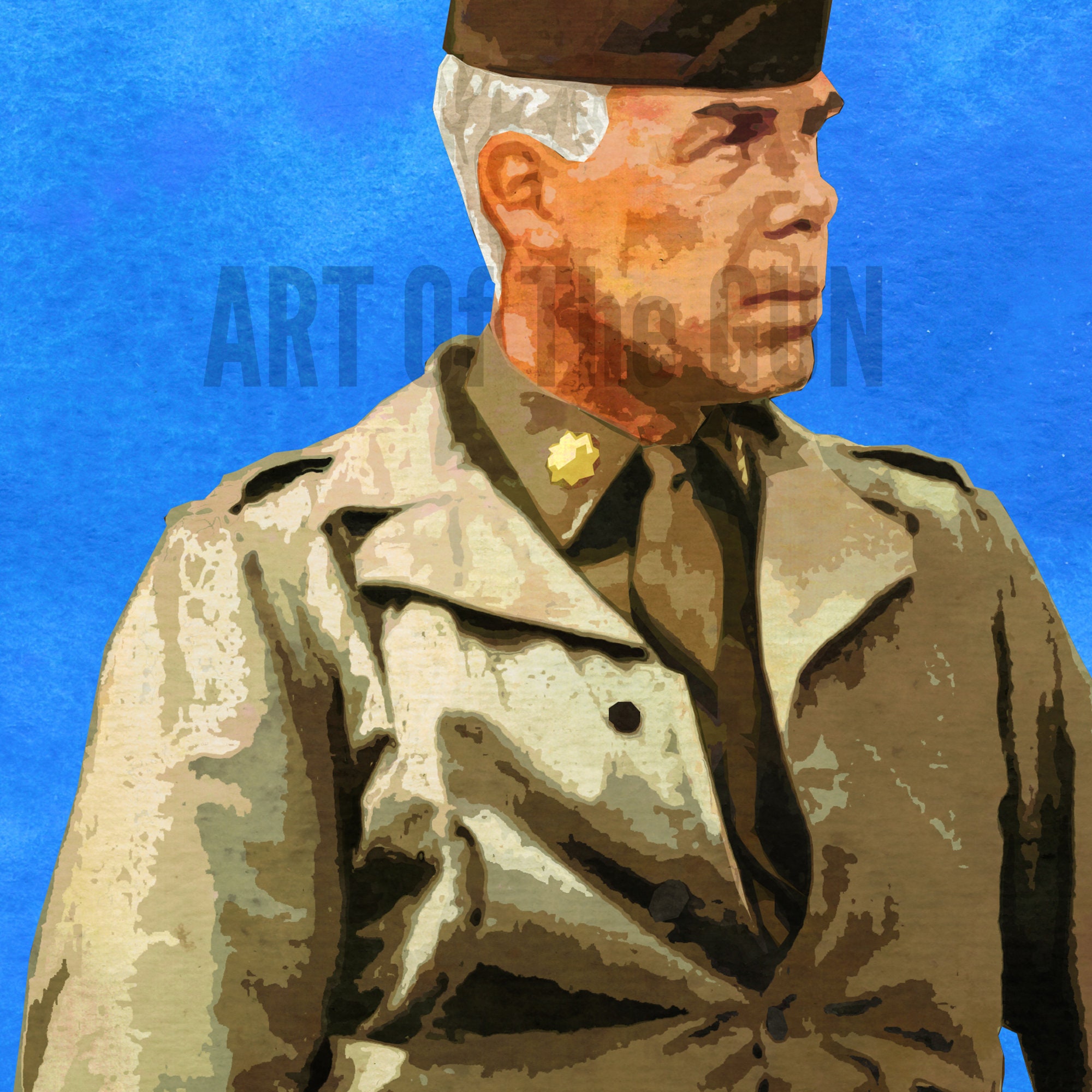 Major John Reisman - The Dirty Dozen | M3 Grease Gun Military Movie Art ...