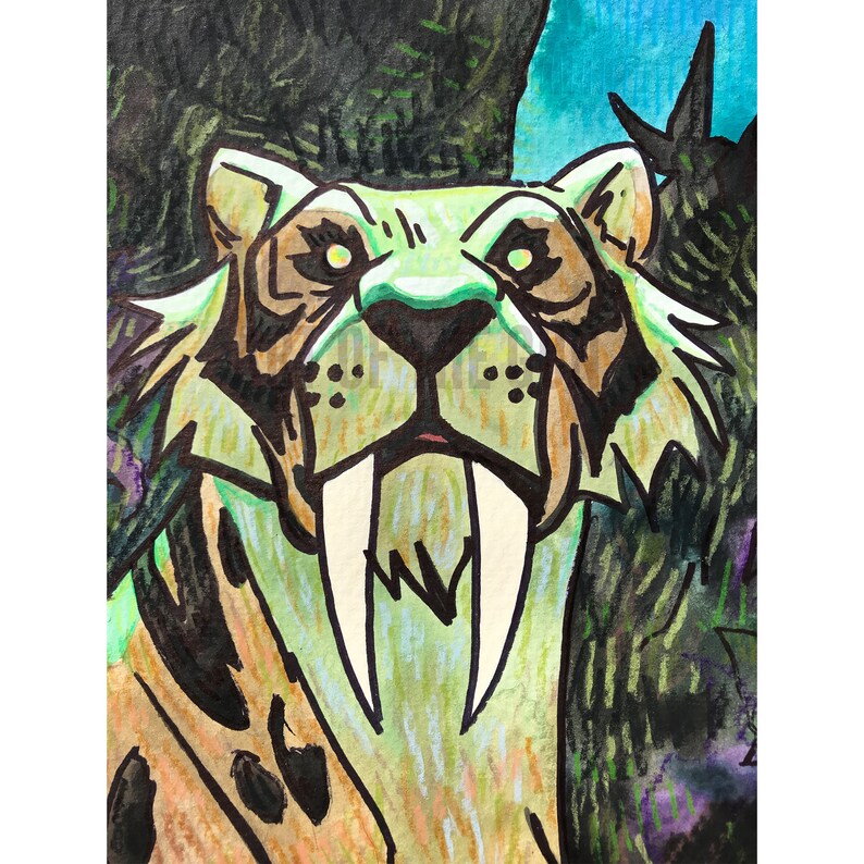 Smilodon Sabertooth Tiger Vs Night Feeder Inspired by Genndy ...