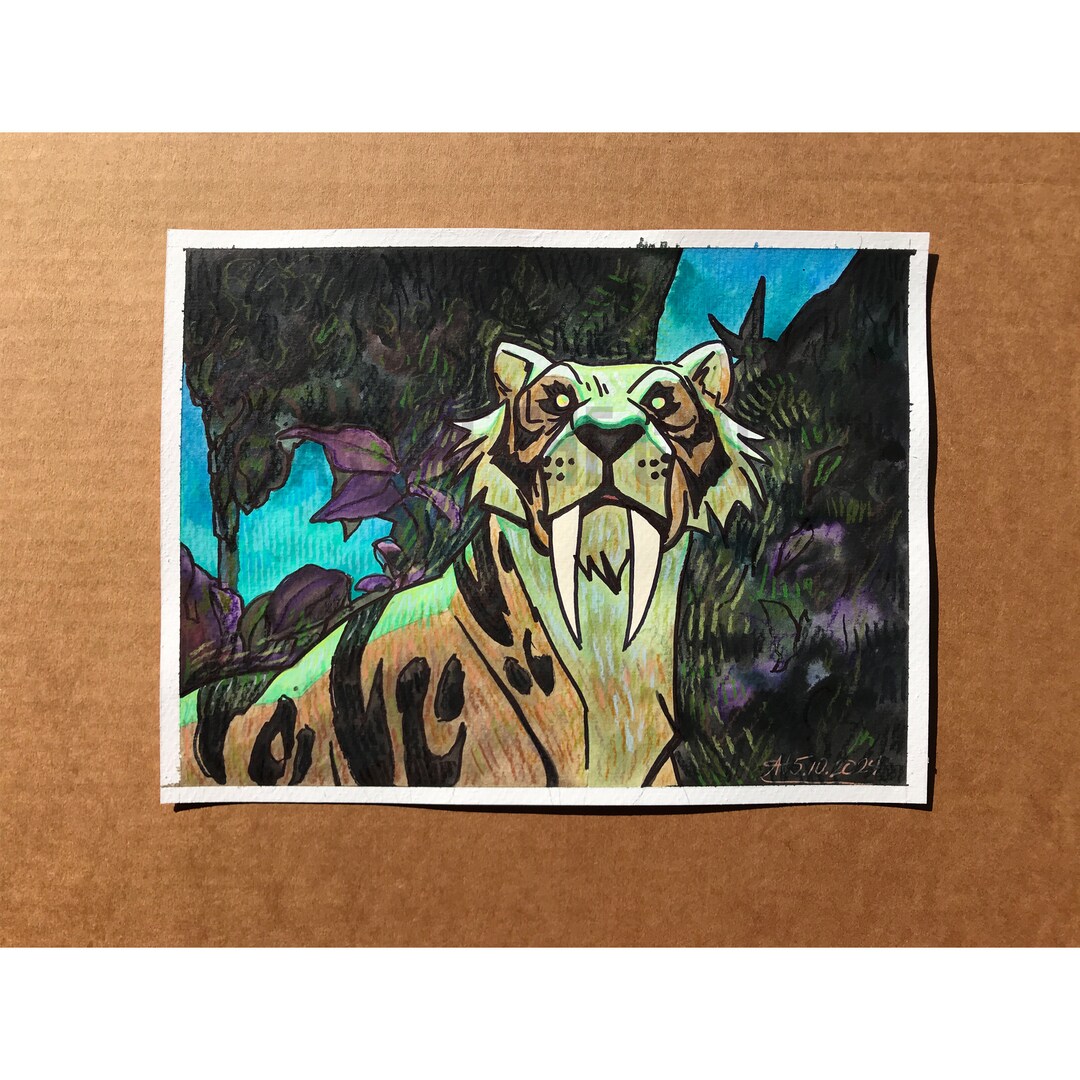 Smilodon Sabertooth Tiger Vs Night Feeder Inspired by Genndy ...