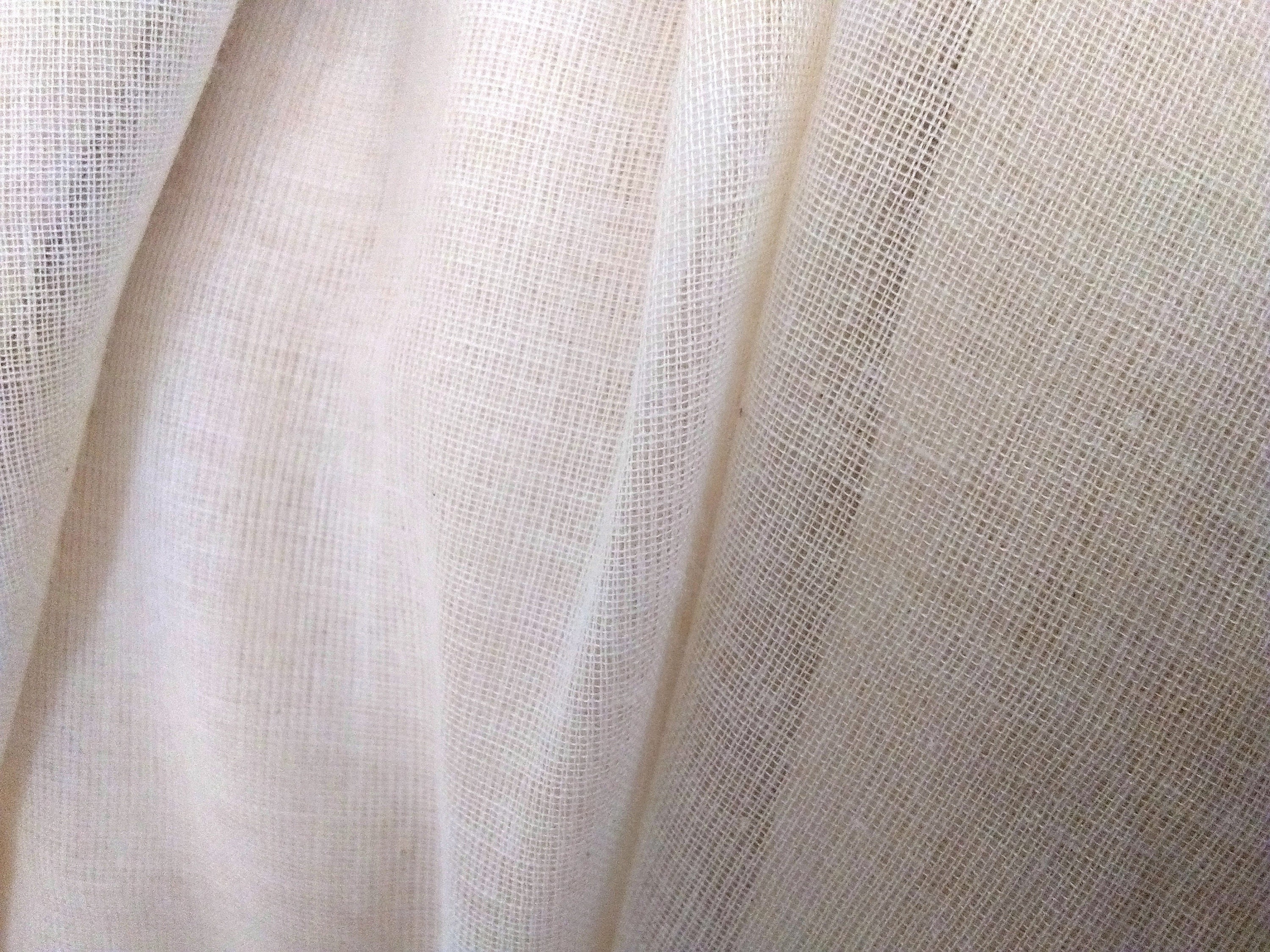 100% Natural Raw Cotton Voile Fabric by the Yard| Greige Voile Sheer ...