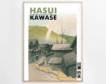 Hasui Kawase Japanese Exhibition Poster Kujukushima - Etsy UK